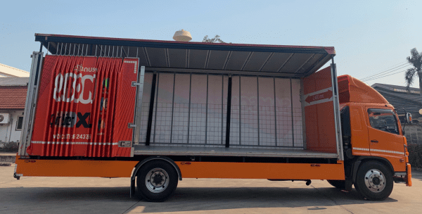 จำหน่ายตู้ผ้าใบเปิดบนข้างและหลังคาสำหรับรถบรรทุก | SAMSON